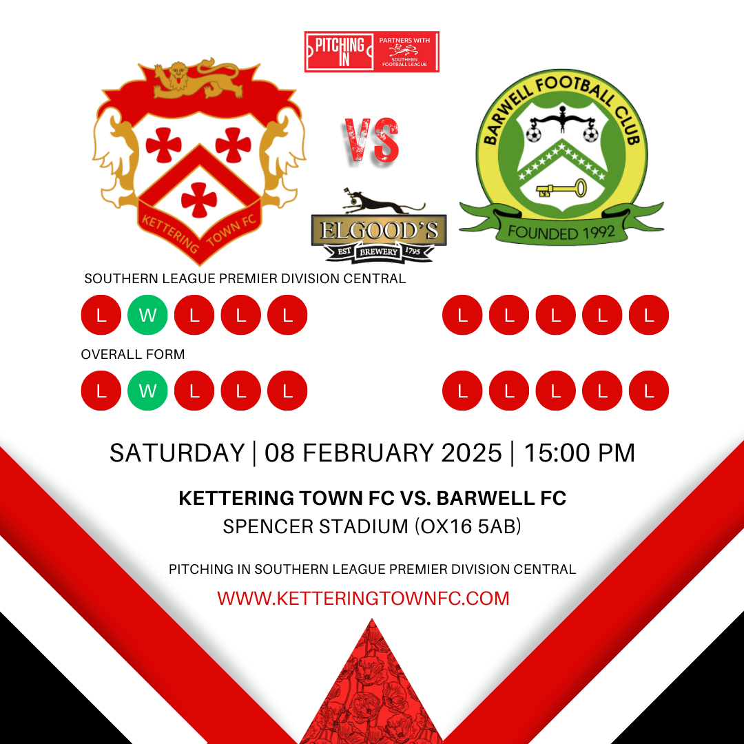 Match Preview KTFC vs Barwell 8 February 2025 | Kettering Town FC